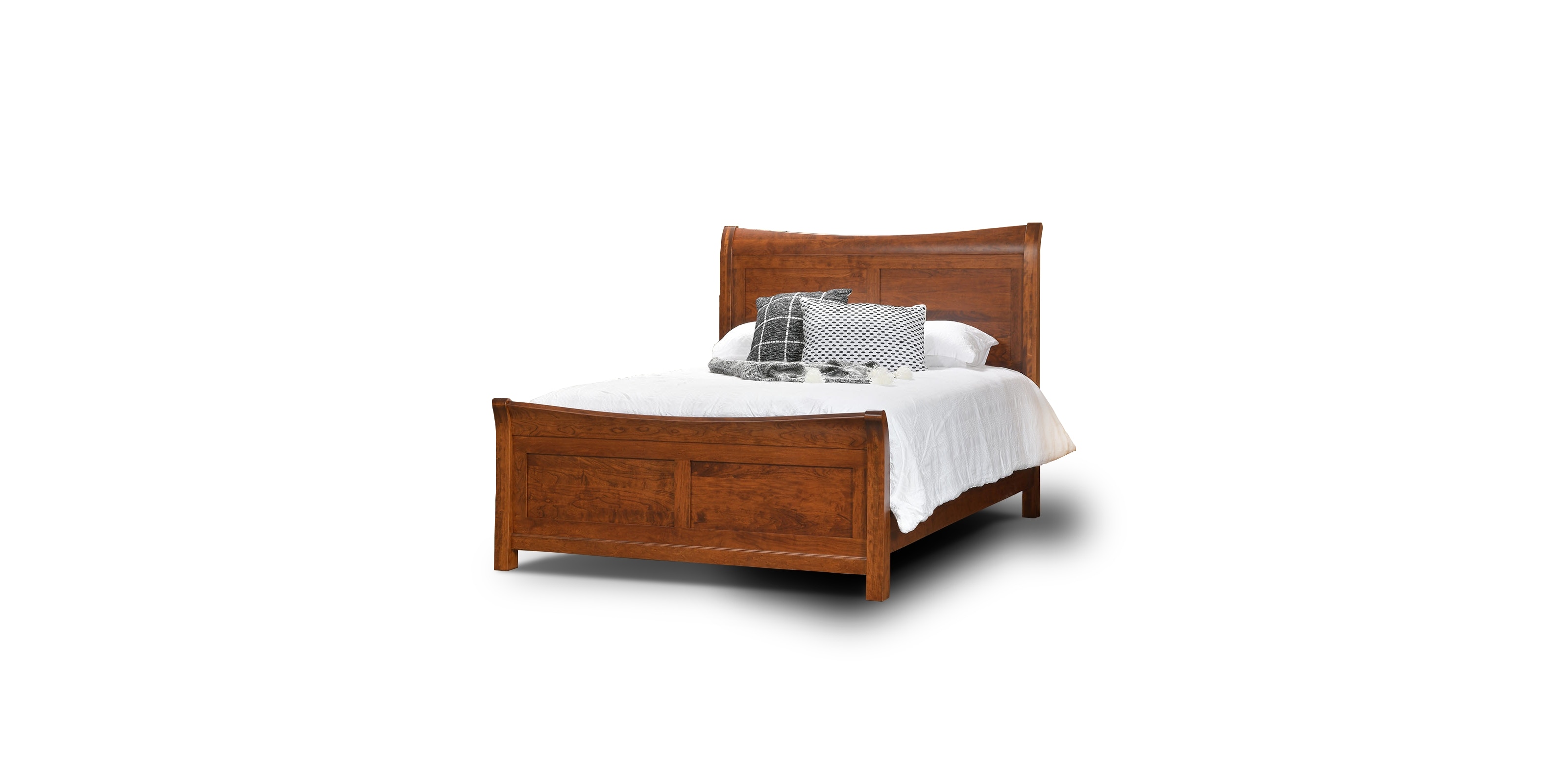Princeton Cherry Queen Sleigh Bed